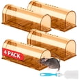 LULUCATCH Humane Mouse Traps 4 Pack, Live Mouse Traps, Catch Release ...