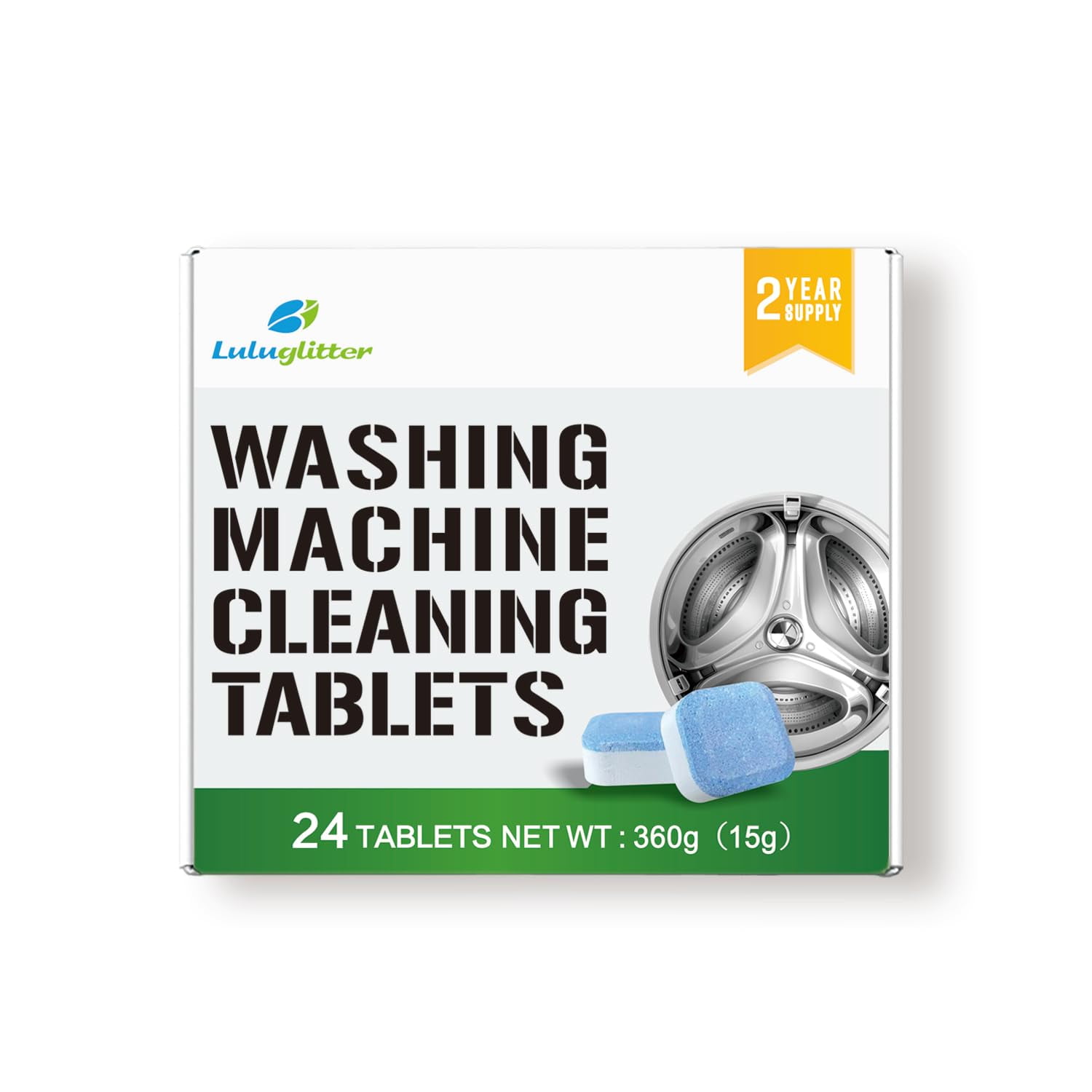 LULUGLITTER Washing Machine Cleaner Tablets Descaler 24 Pack Deep ...