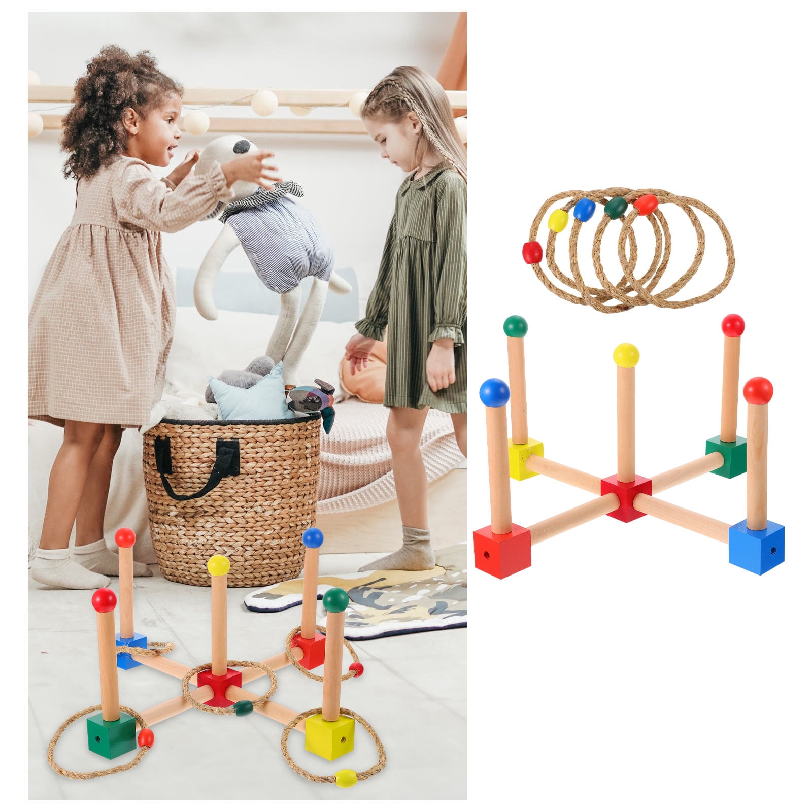 LULULION 1 Set Outdoor Games for Family Interactive Ring Toss Game in ...