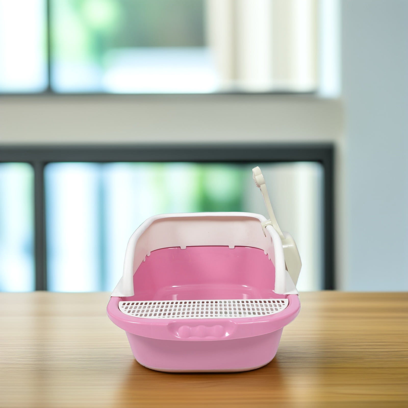 LULULION 1 Set of Plastic Small Litter Box Semi-Enclosed Design for ...