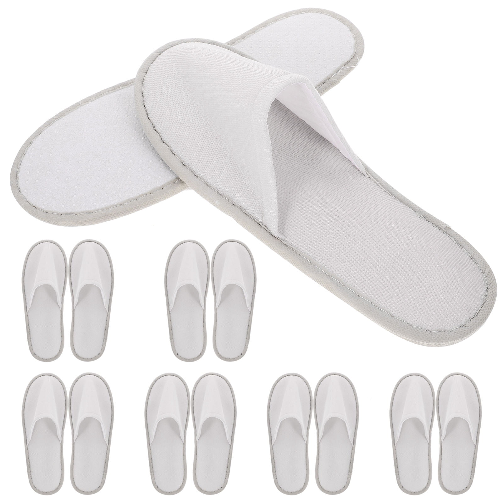 LULULION 10 Pairs of Disposable House Shoes for Guests in Grey Safe ...