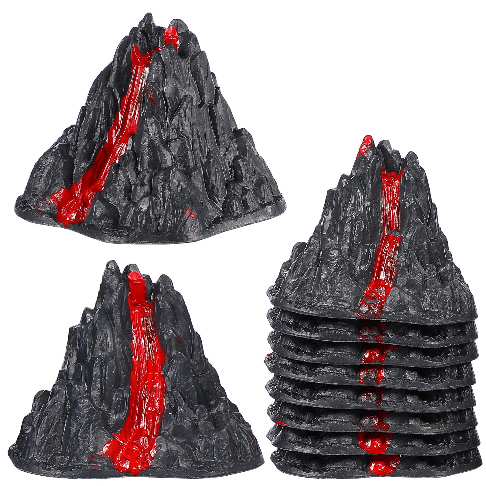 LULULION 10 Pcs Erupting Volcano for Kids Decorative Model Volcano for ...