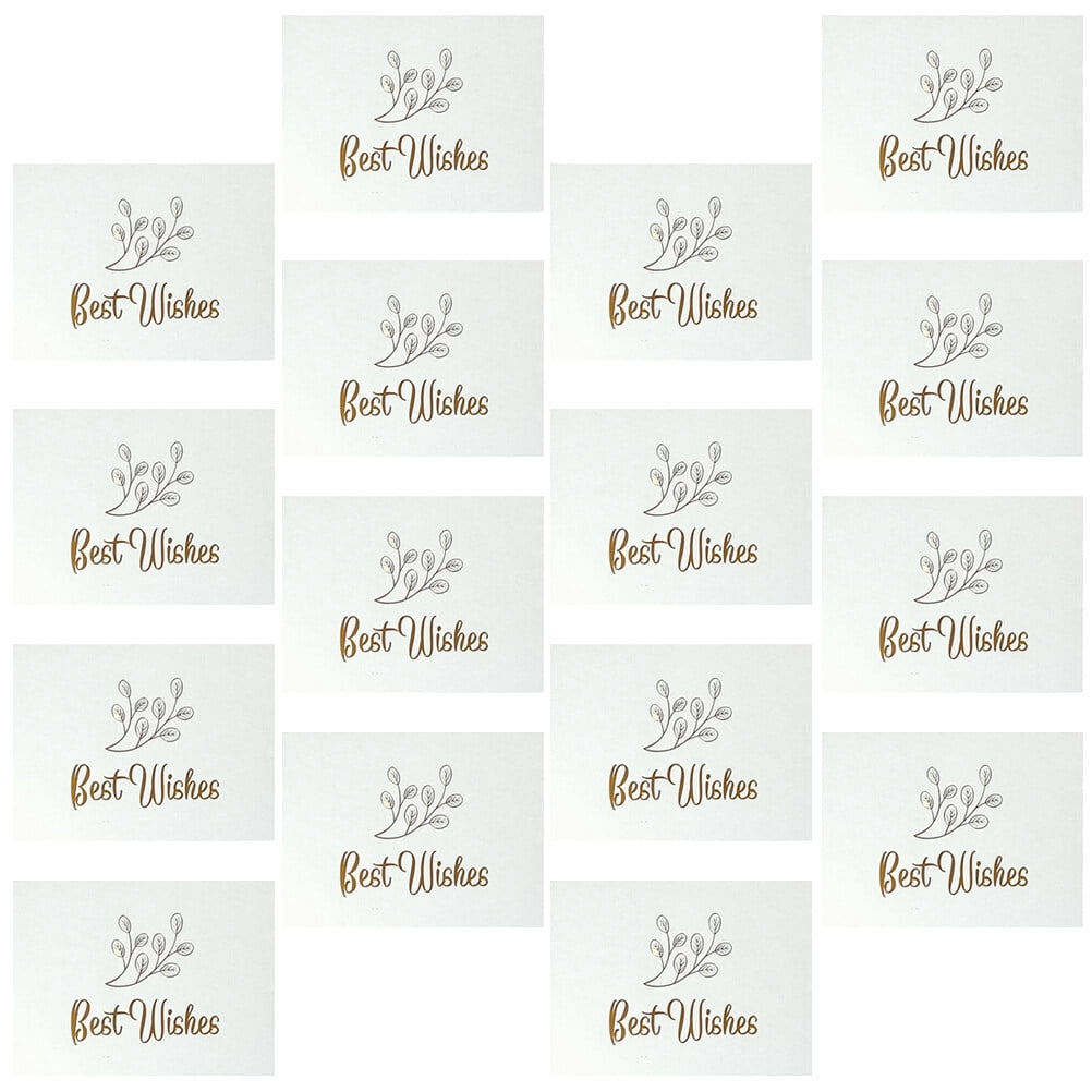 LULULION 100 Pcs Simple Appreciation Cards White Paper for Celebration ...