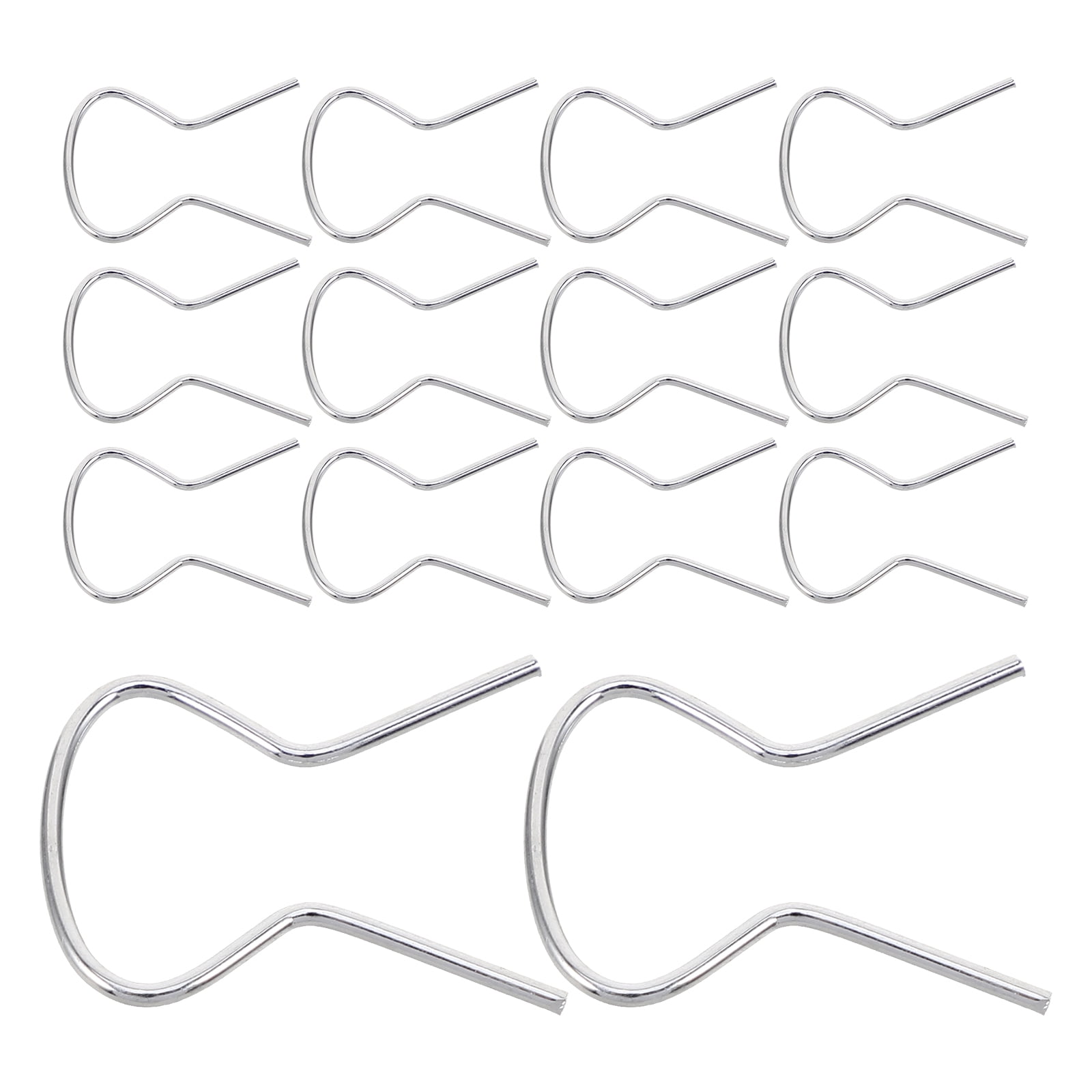 LULULION Car Window Crank Retainer Clips 100Pcs Grey Steel for ...