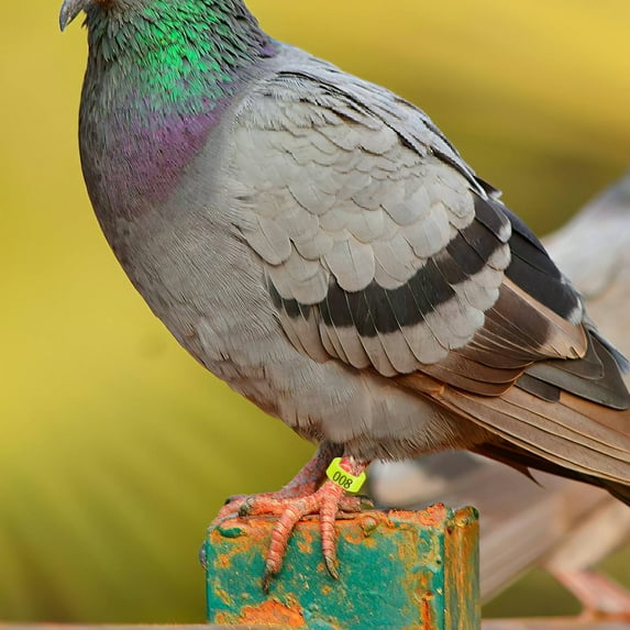 LULULION 100pcs Yellow Pigeon Identification Rings Pp Circular For ...