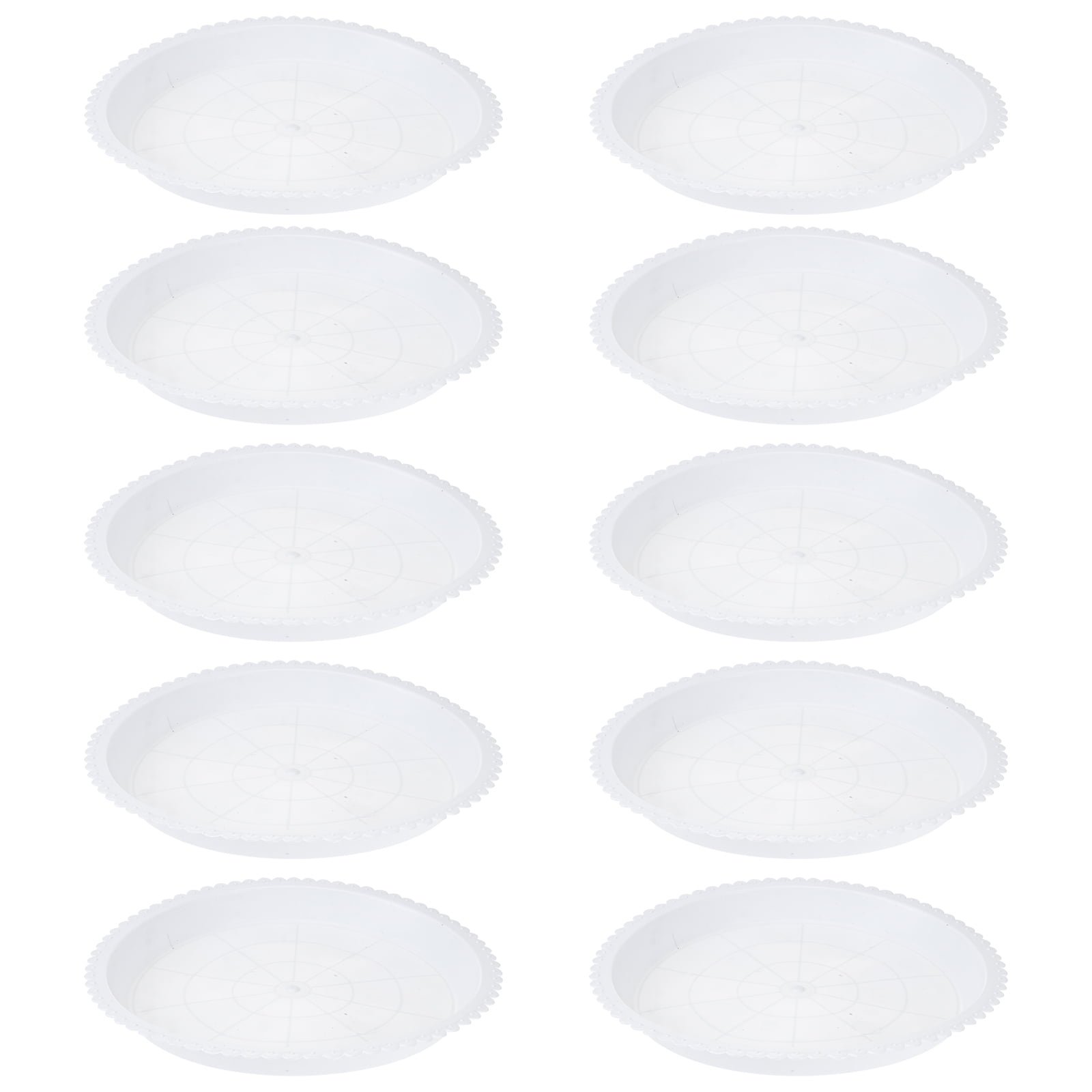 LULULION 10pcs Round Plastic Flowerpot Tray Durable Plant Pot Base Tray ...