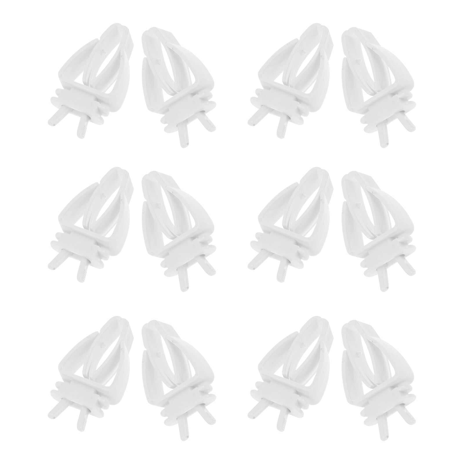 LULULION 12Pcs Bird Food Feeding Clamps White Plastic Cage Vegetable ...