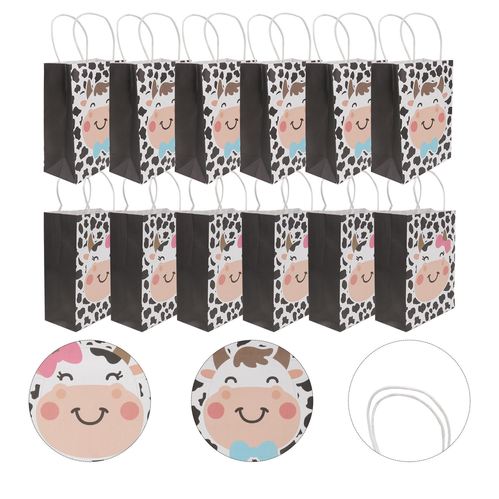 LULULION 12Pcs Cow Party Bag Kraft Paper Assorted Color for Most People ...