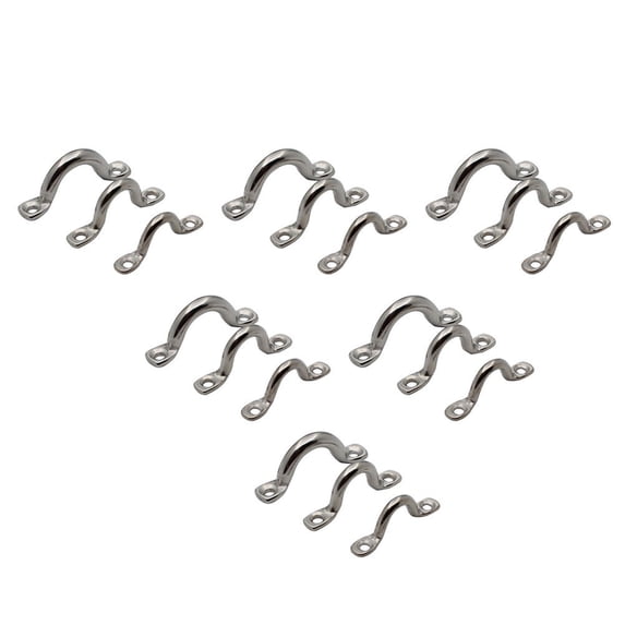 LULULION 18Pcs Silver Stainless Steel Bimini Boat Pad Eye for Tie Down ...