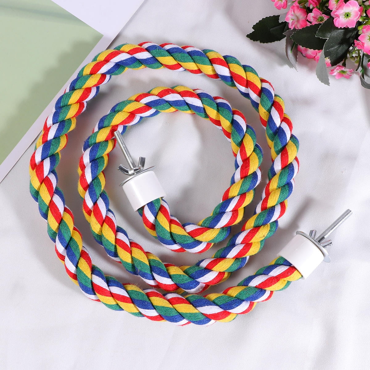 LULULION 1PC Bird Rope Perch Cotton Rope Multi Colored for ...