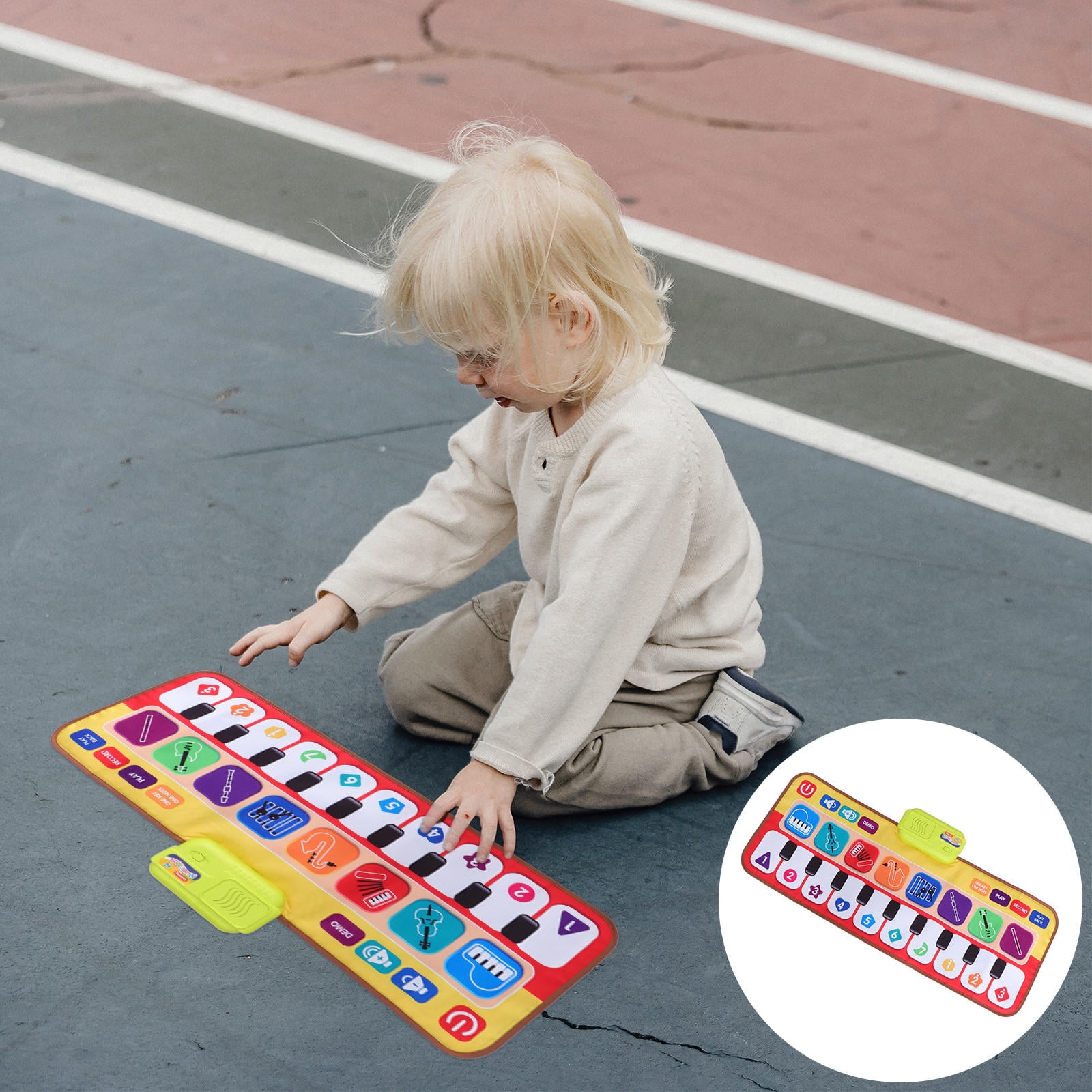 LULULION 1Pack Musical Mat for Toddlers Piano Mat Assorted Color for ...