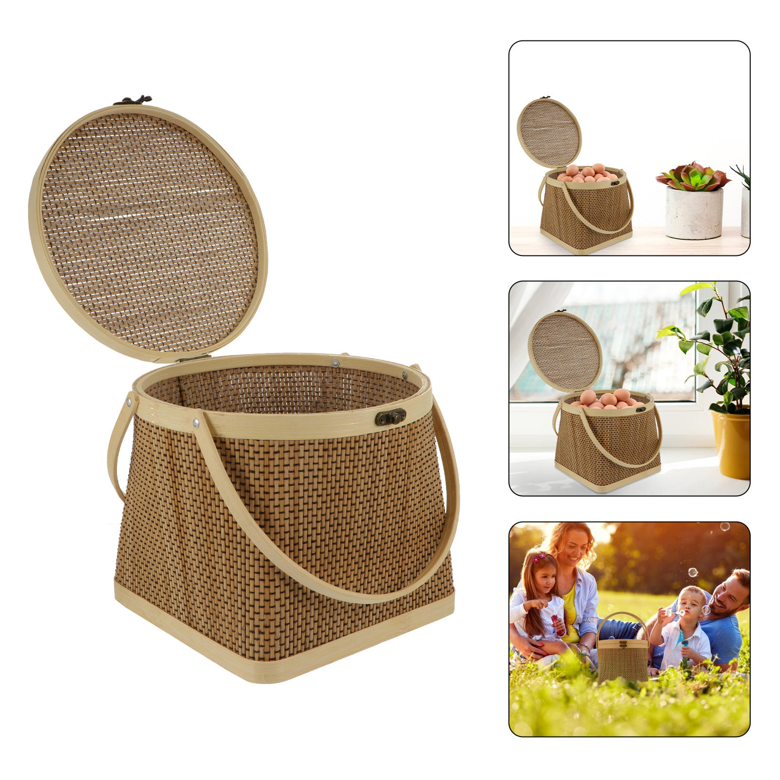 LULULION sundry storage basket Storage Basket Bamboo 1Pack - Walmart.com