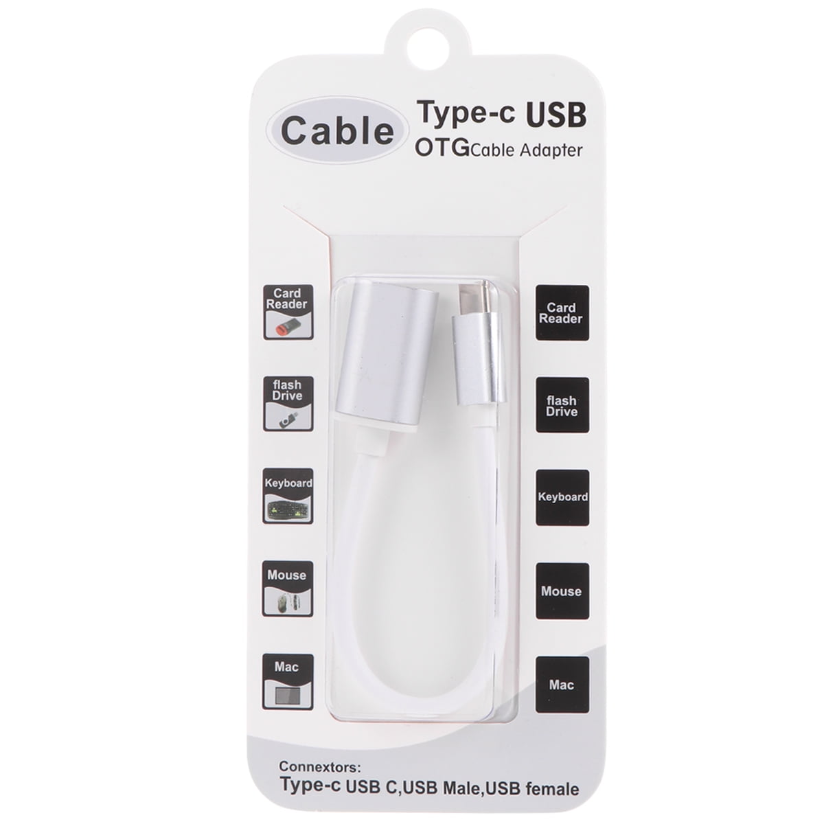 LULULION 1Pack USB A to C Adapter USB Port Mouse Adapter White for ...