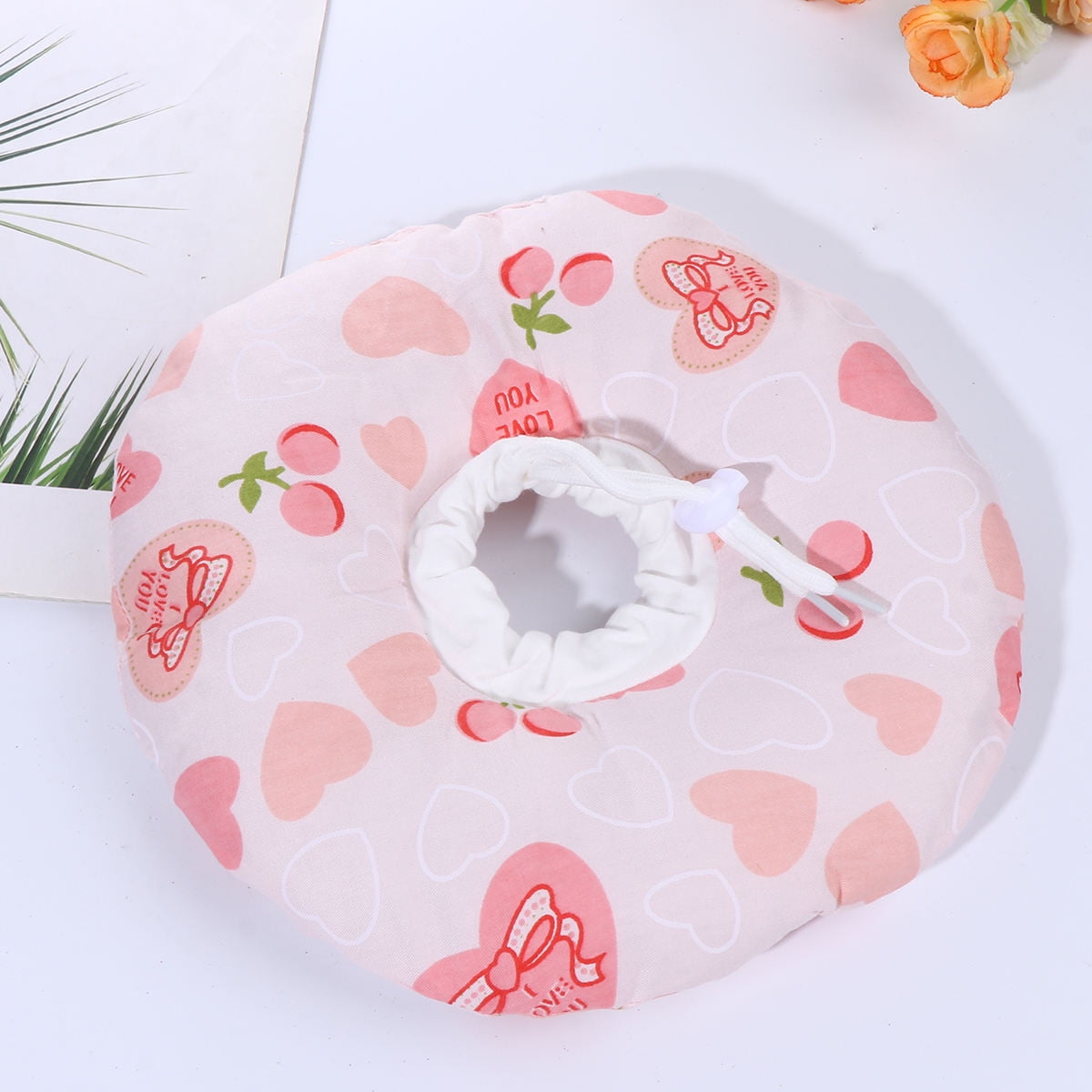 LULULION 1Pcs Cat Surgery Cone Elizabethan Collar Pink Cloth -scratch ...