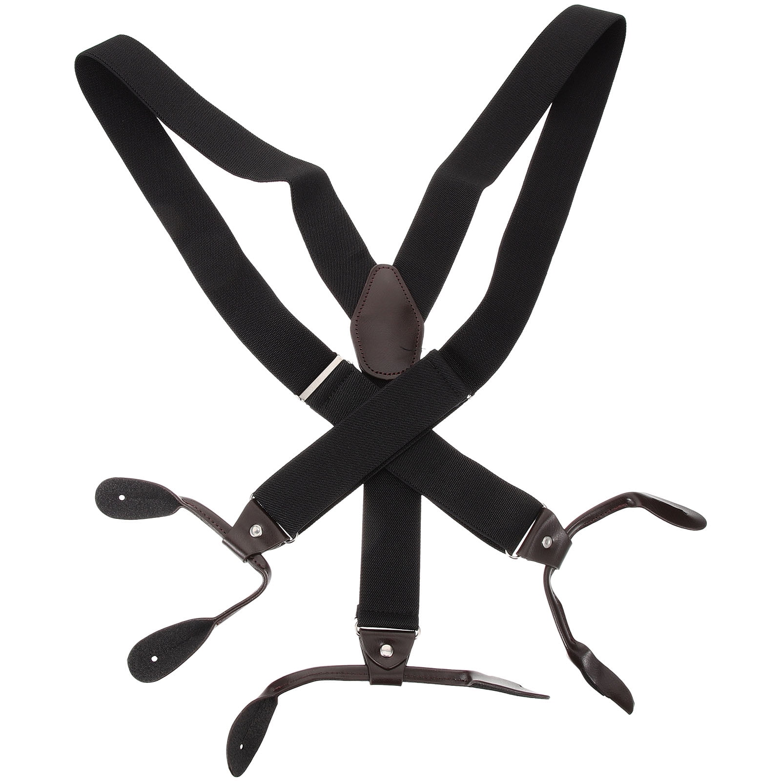LULULION Black Mens Suspenders Polyester Adjustable for Wedding and ...