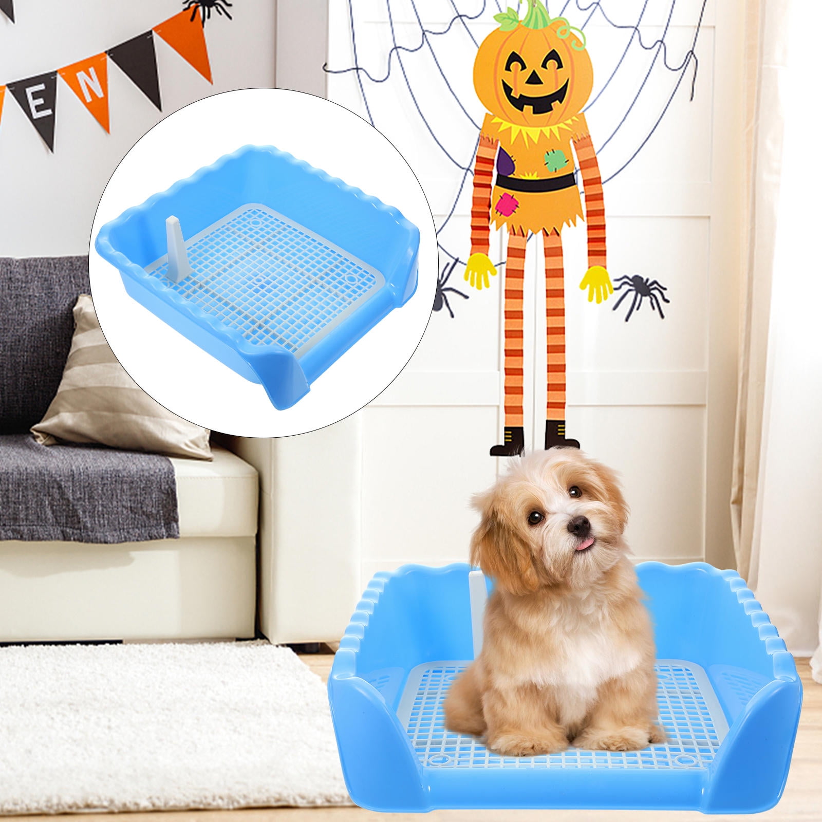 LULULION 1pc Blue Dog Potty Trainer Indoor Dog Pee Toilet Basin For ...