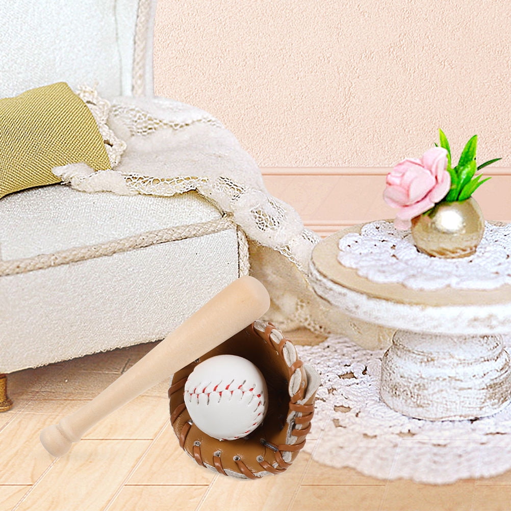 LULULION 2 Sets Kids Party Games Miniature Baseball And Softball Model ...