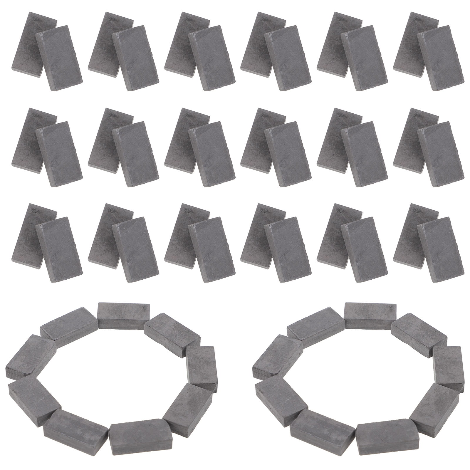 LULULION 200pcs Fake Brick Grey Ceramic Building Architectural Building ...