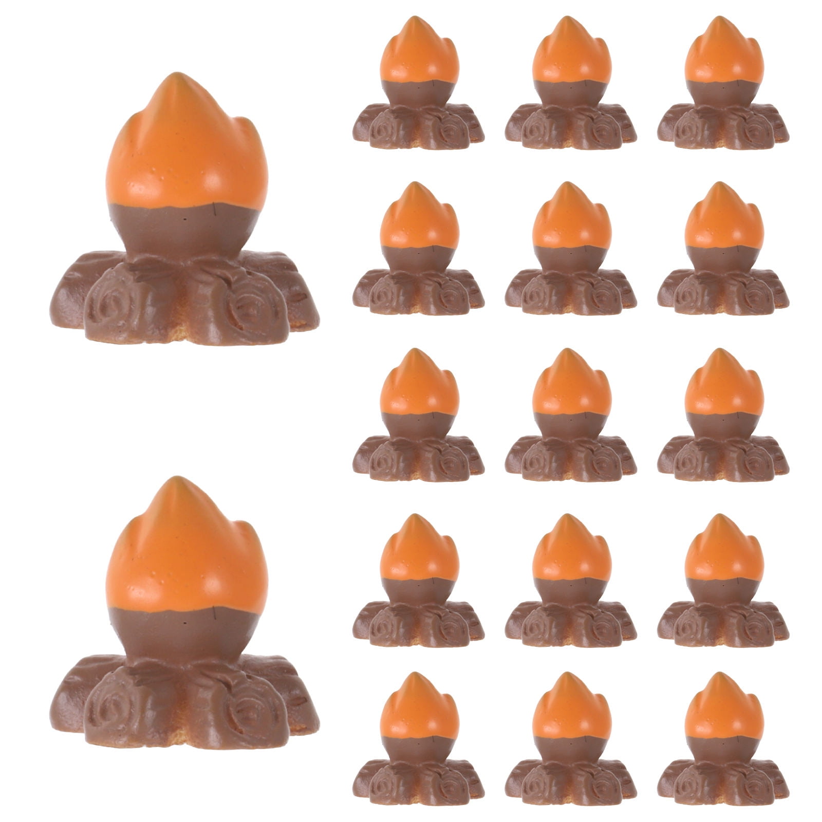LULULION 20Pcs Practical Resin Fake Campfire Ornament Realistic Fire ...