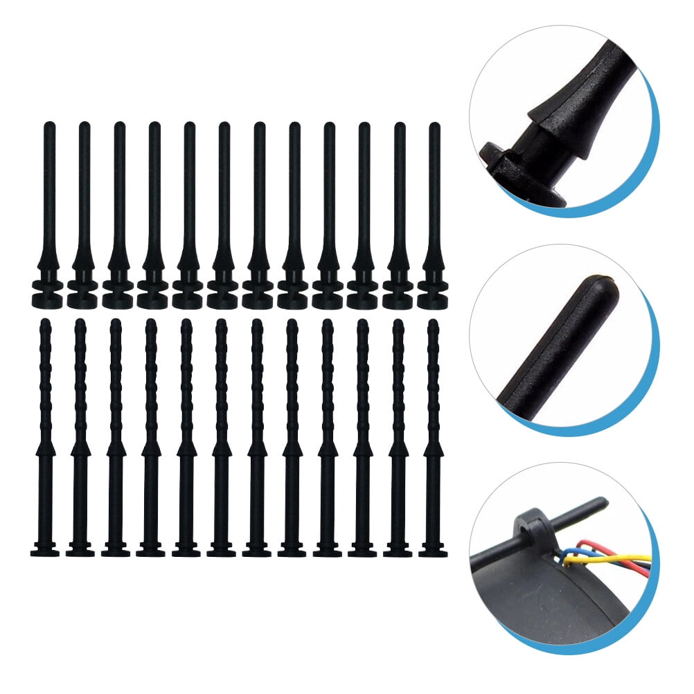 LULULION 24 Pcs Computer Fan Screws Kit Black Silicone Rubber for ...