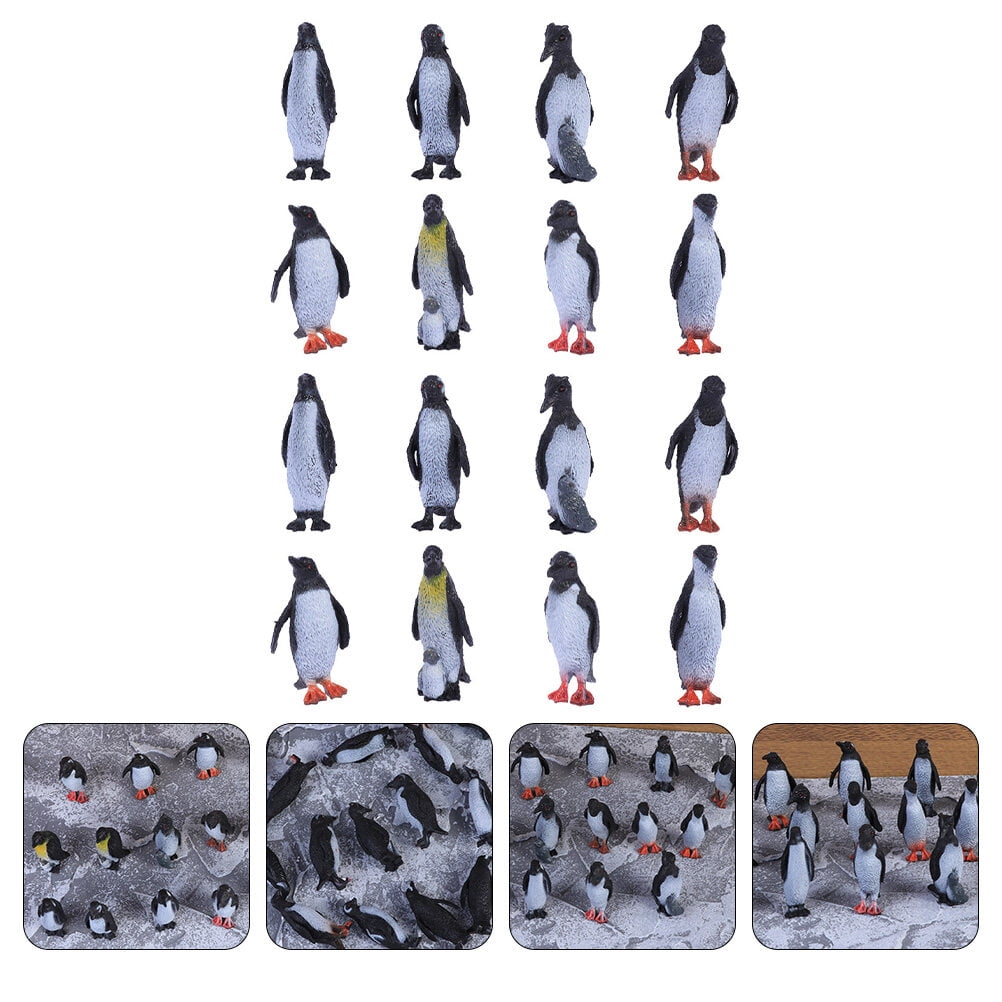 LULULION 24Pcs Simulation Penguin Figurine Decor Resin Ocean Animal ...