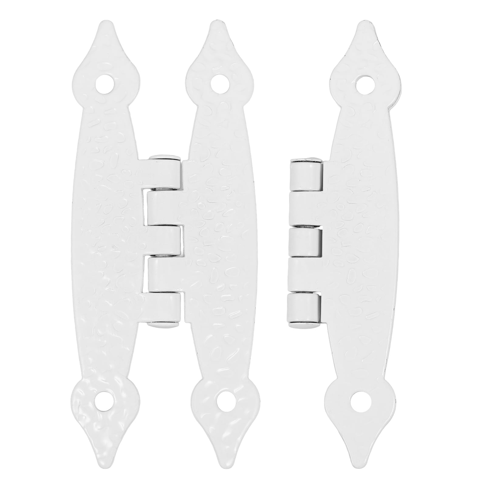 LULULION 2pcs White Iron Vintage Door Hinges for Home Use Decorative ...