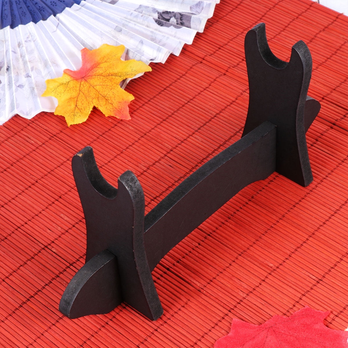 LULULION 2pcs Sword Display Stand Wood Organizer for Birthday Black ...