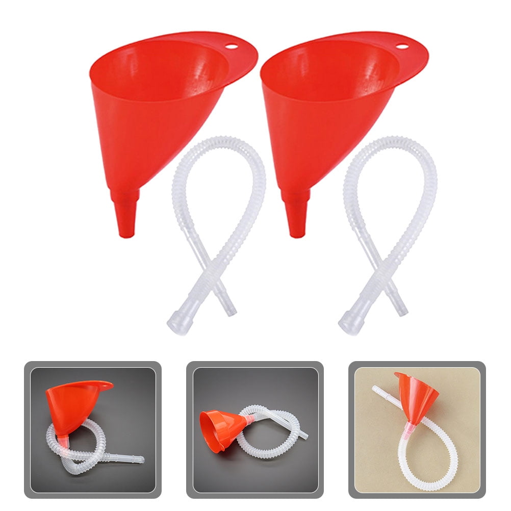 LULULION 3 Sets Long Hose Funnels for Adding Fuel with Transparent ...