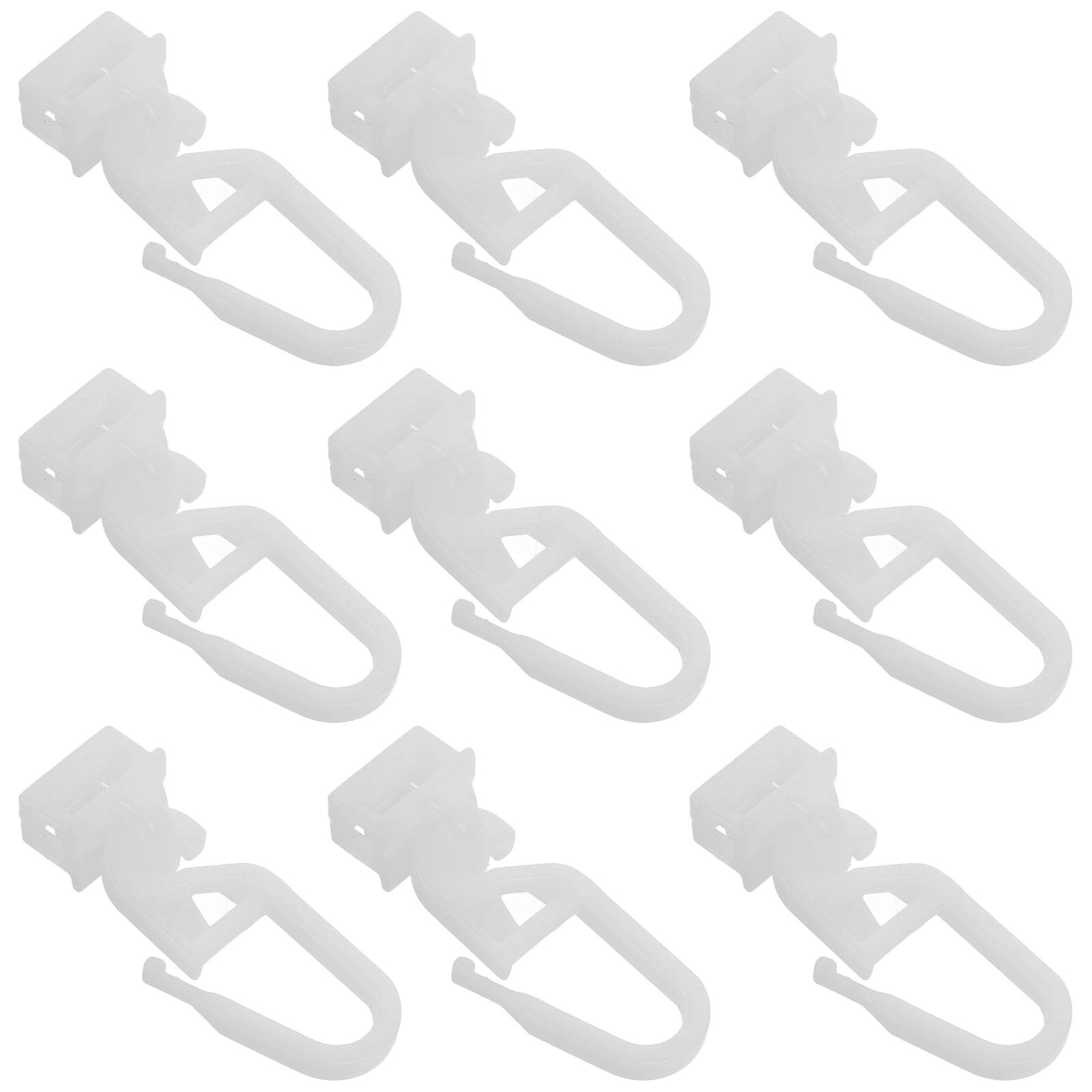 LULULION 36pcs Outdoor Canopy Curtain Hooks Plastic White Simple Design ...