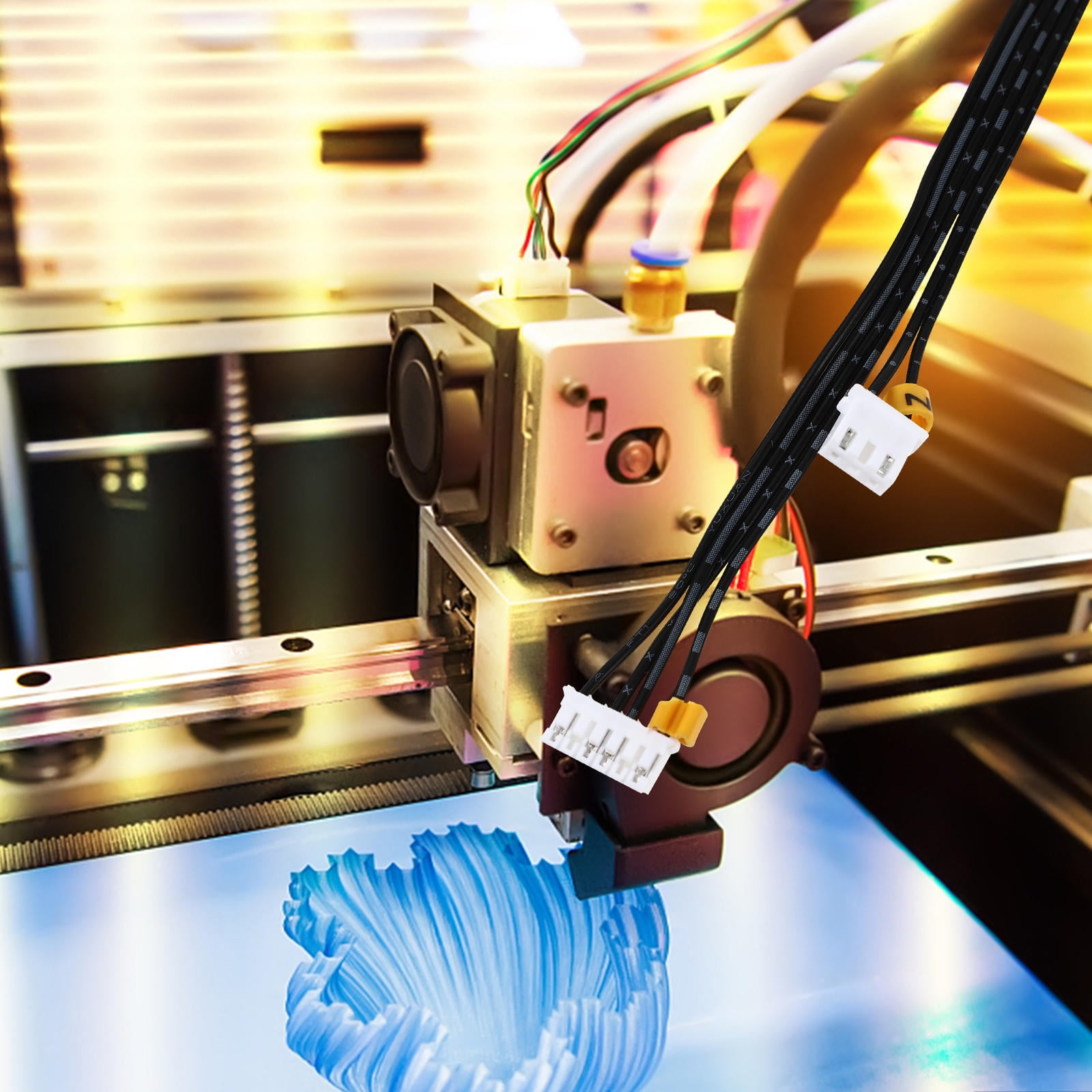 LULULION 3Pcs Motor Cable Black Plastic for 3D Printer Stepper Motors ...