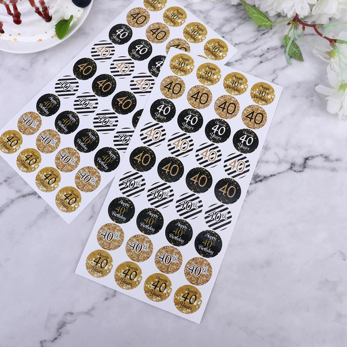 LULULION 432Pcs Sealing Stickers Birthday Party Decorations Round ...