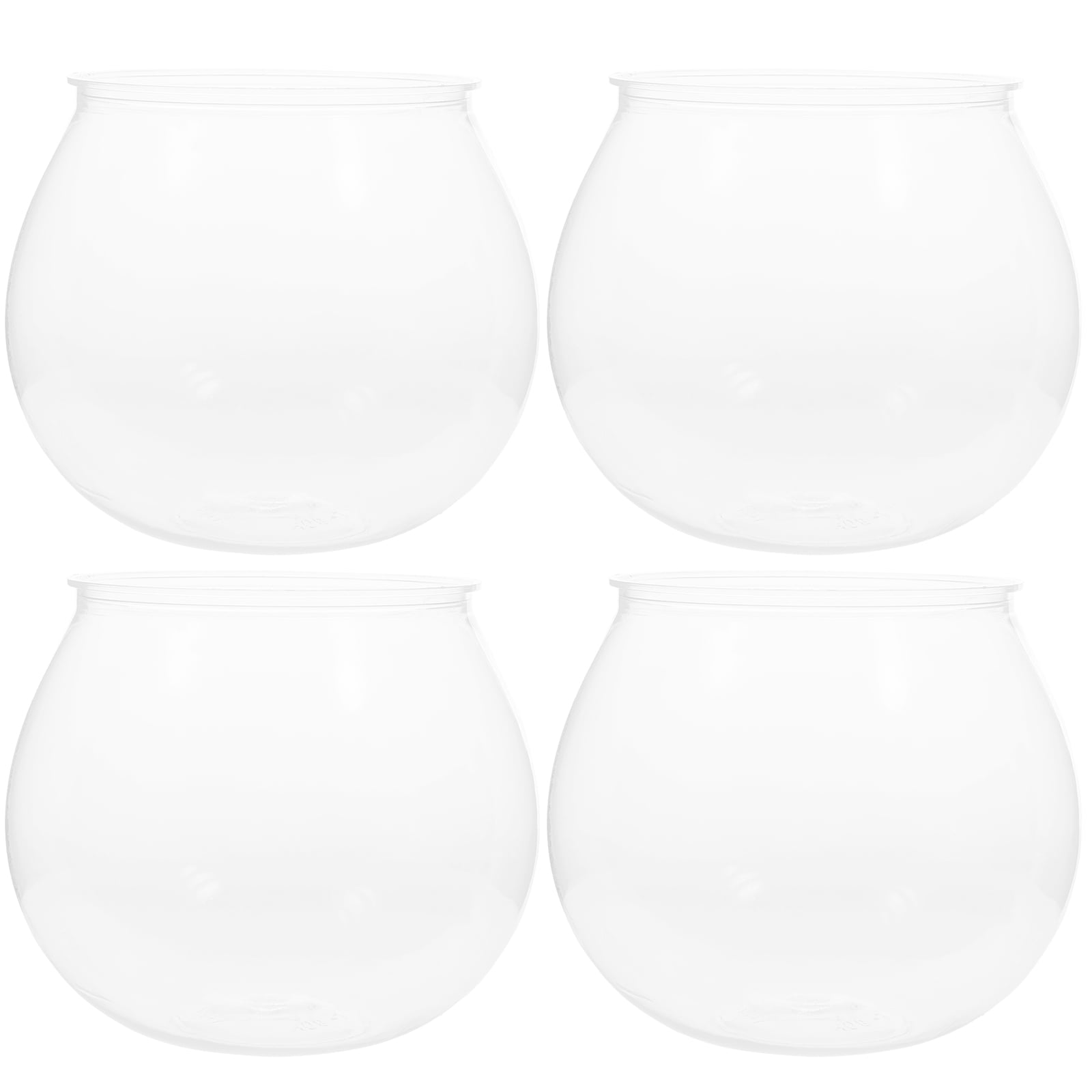LULULION 4Pcs Small Transparent Plastic Fish Tanks Portable Fish Bowls ...