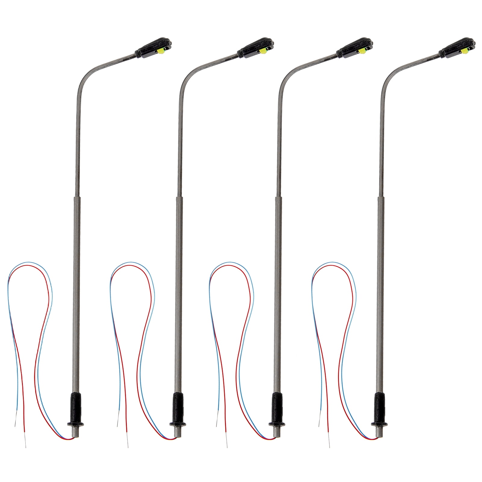 LULULION 4Pcs Mini Street Light Model Post Shape Grey ABS for Garden ...