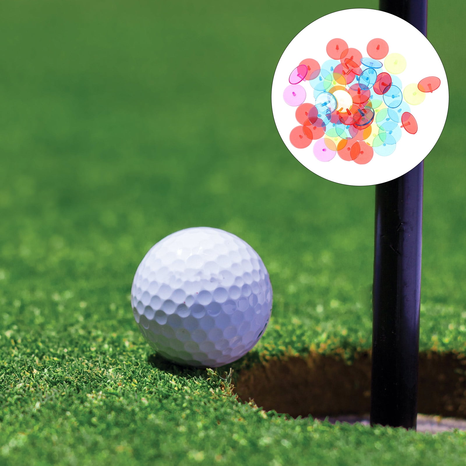LULULION Round Ball Marker 50Pcs Yellow Durable Plastic for Golf ...