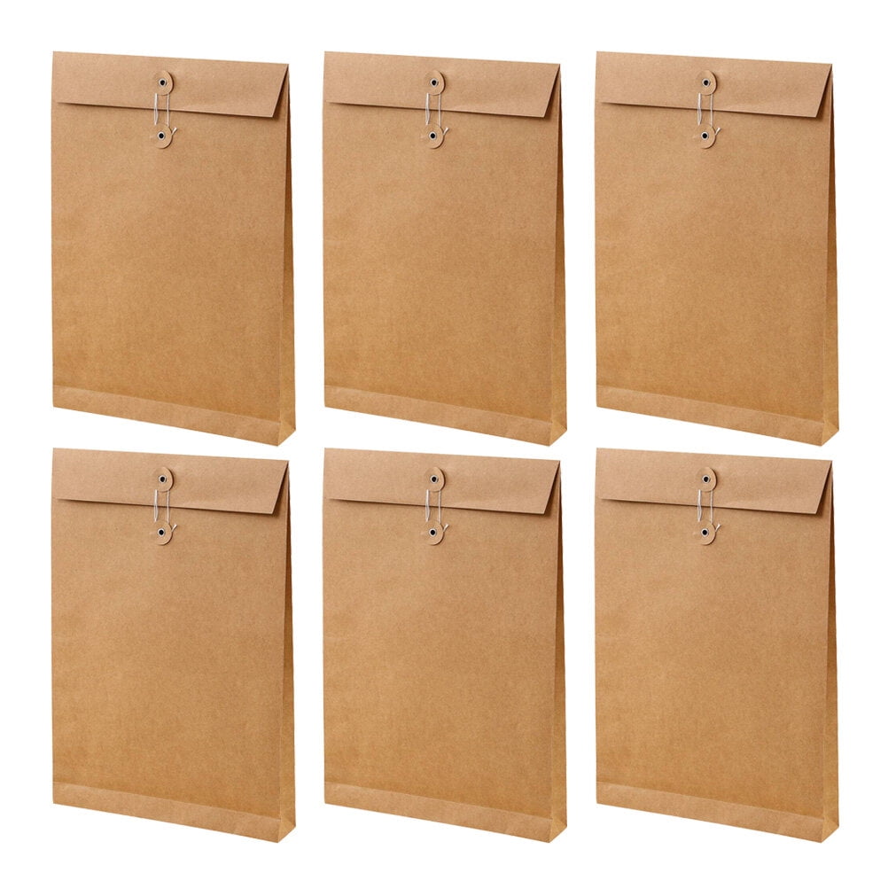 LULULION 6Pcs Brown File Bag Large Capacity Document Carrier for Office ...