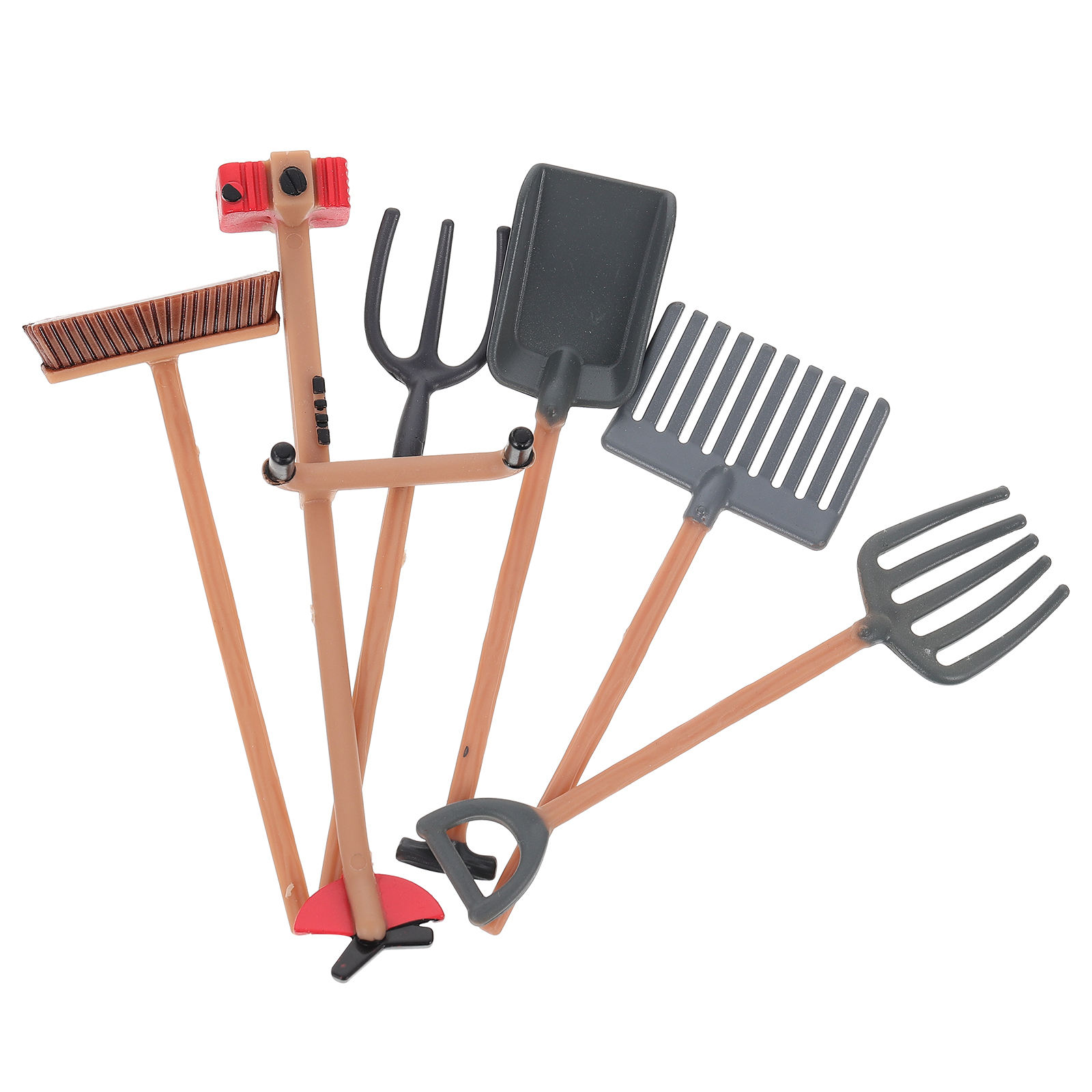 LULULION 6pcs Miniature Farm Implement Model Educational Landscape Prop ...