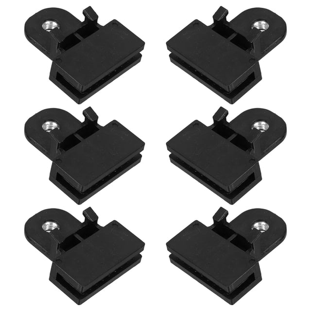 LULULION 6pcs Rail Glass Holder Window Glass Channel Clips Black ...