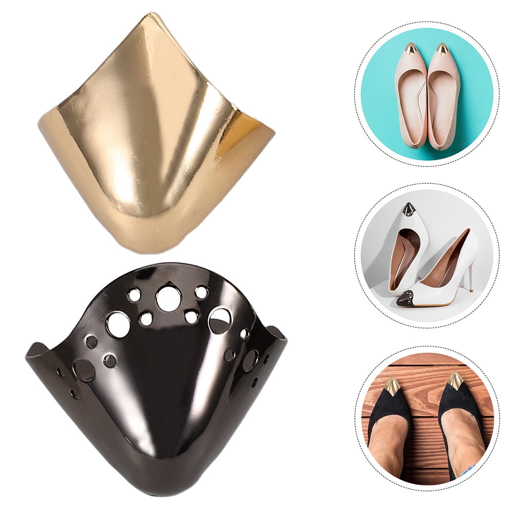 LULULION 4Pairs High Heel Tip Caps Metal Shoe Toe Guards with Wear ...