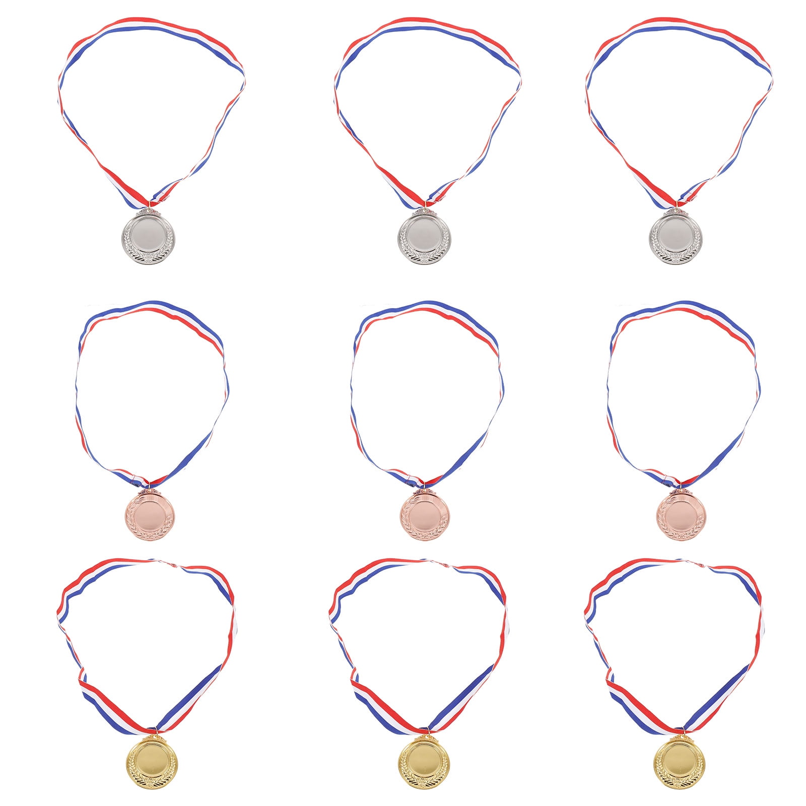 LULULION 9Pcs Zinc Alloy Sports Medals with Numbered Wheat Pattern for ...
