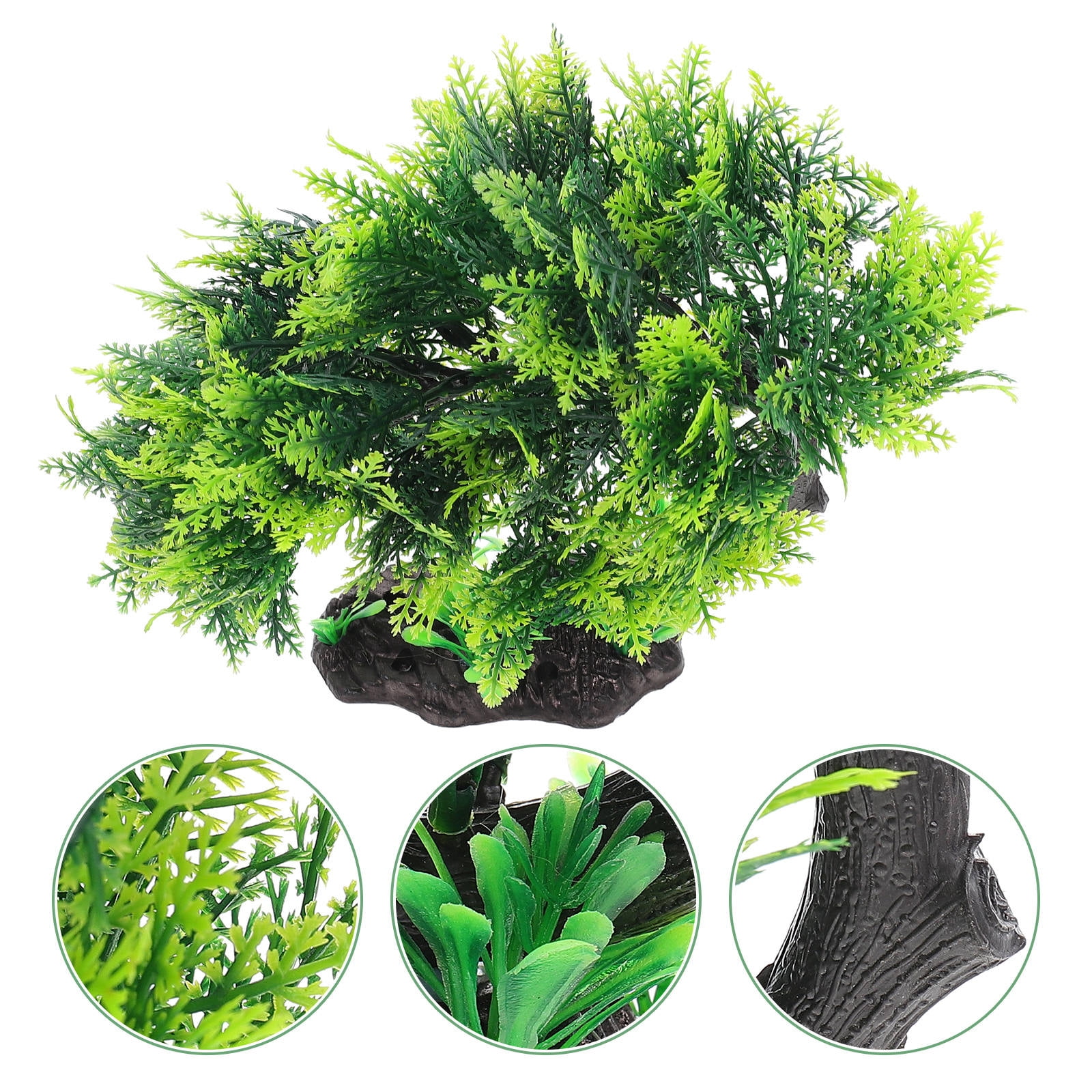 LULULION Aquarium Bonsai Ornament Small Aquarium Tree Plastic Hiding ...