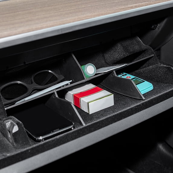 LULULION Glove Storage Box Glove Box Organizer Black ABS 1Pcs - Walmart.com