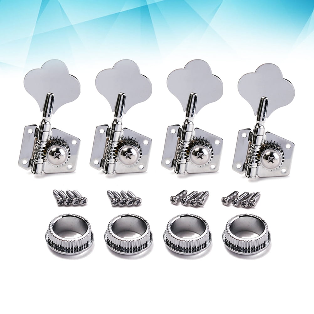 LULULION Bass Tuning Machine Guitar Tuning Machine Heads Silver Open ...