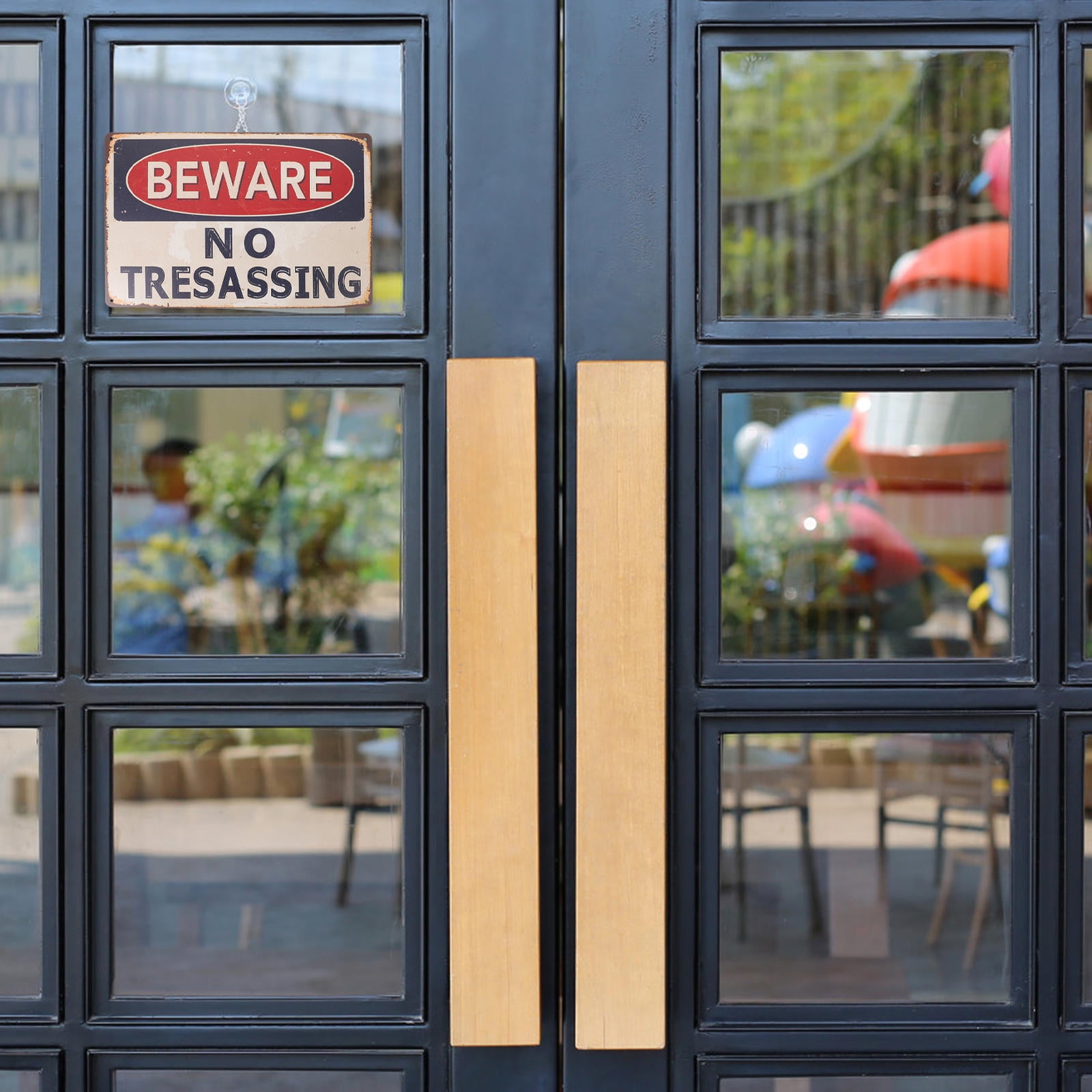 LULULION Outdoor Warning Signs Rustic Style Garden 1Pcs - Walmart.com