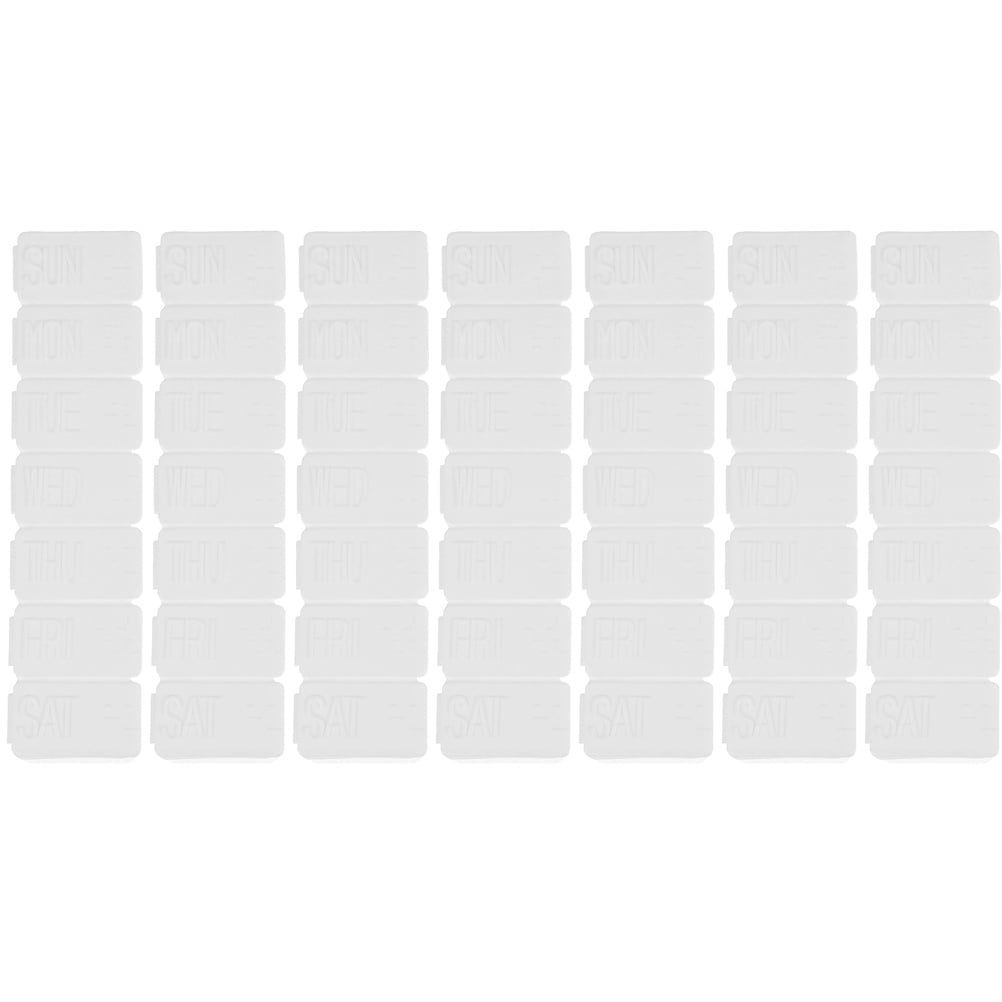 LULULION Compact Braille Case White Plastic Pills Storage For Blind ...