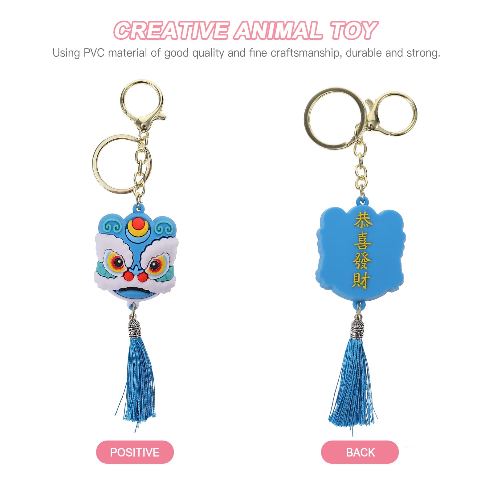 LULULION Cartoon Lion Keychain Lion Head Blue 1Pack - Walmart.com
