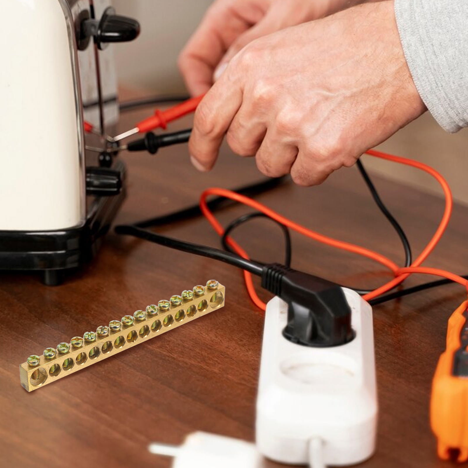 LULULION Ground Bar Kit Terminal Block Copper Grounding Residential Use 1Set - Walmart.com