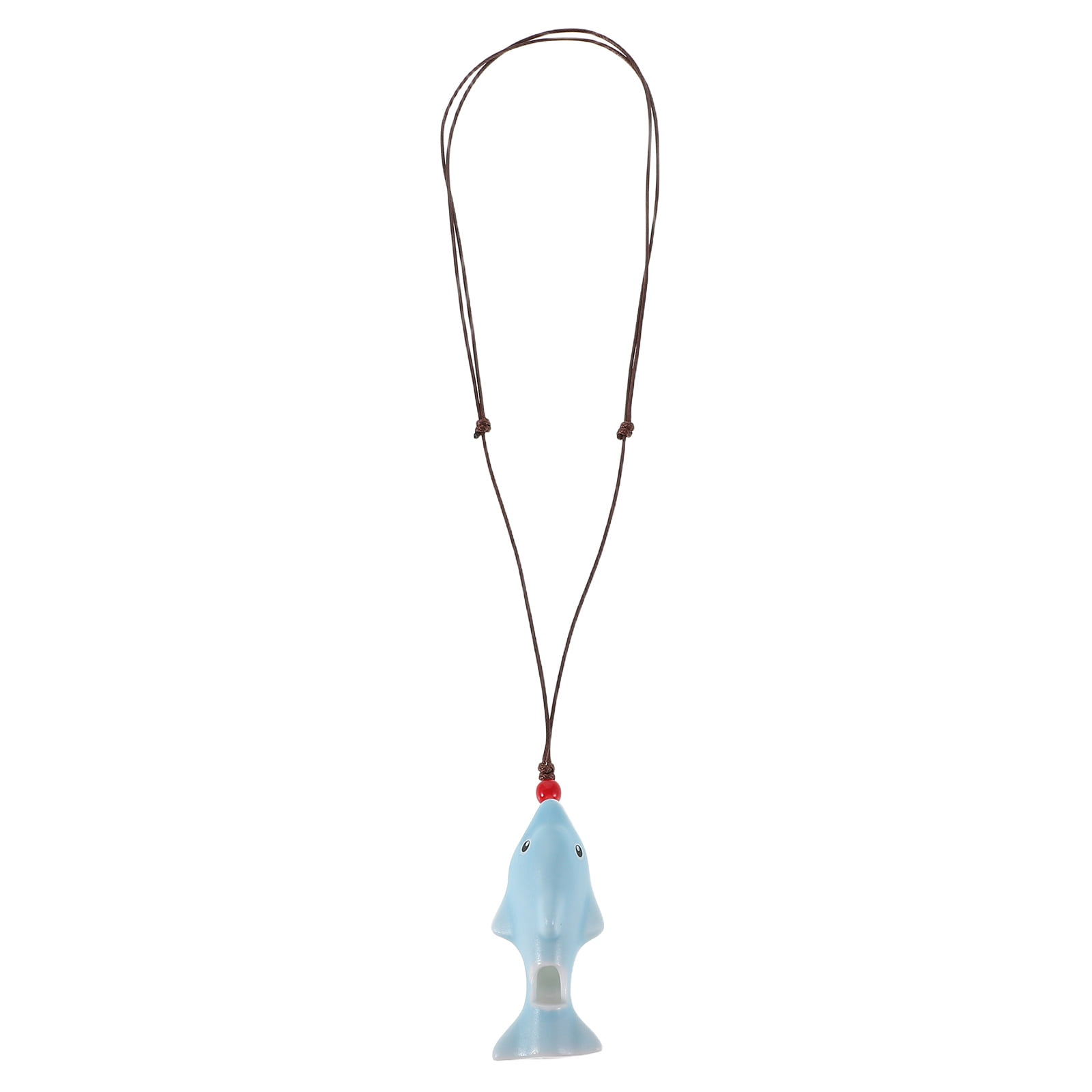 LULULION Sky Blue Ceramic Dolphin Whistle Hand Held Water Whistle Party ...