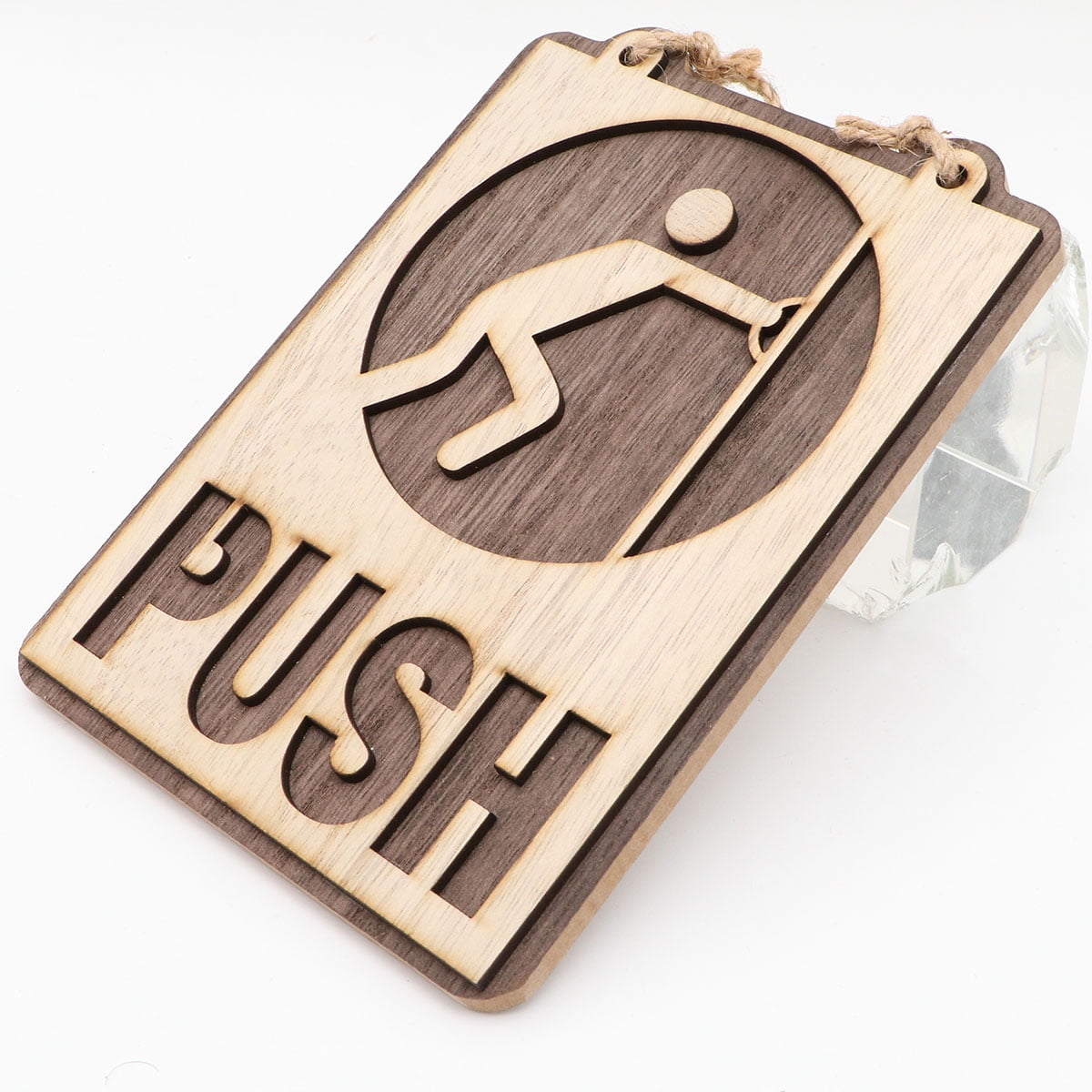 LULULION Hanging Wooden Door Sign Push Pull Indicator for Coffee Shop ...