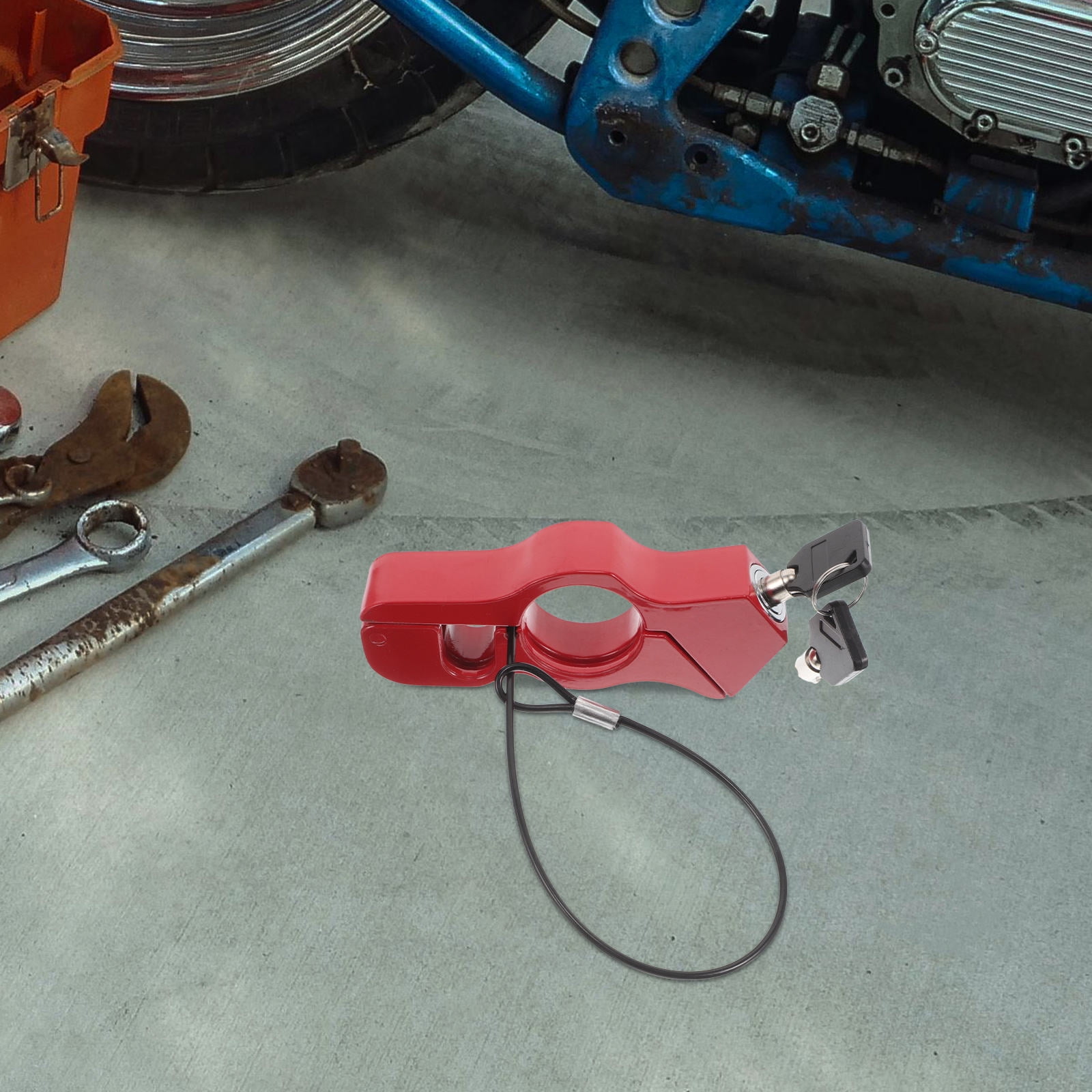 LULULION Portable Motorcycle Brake Lock Adjustable Scooter Anti Theft ...