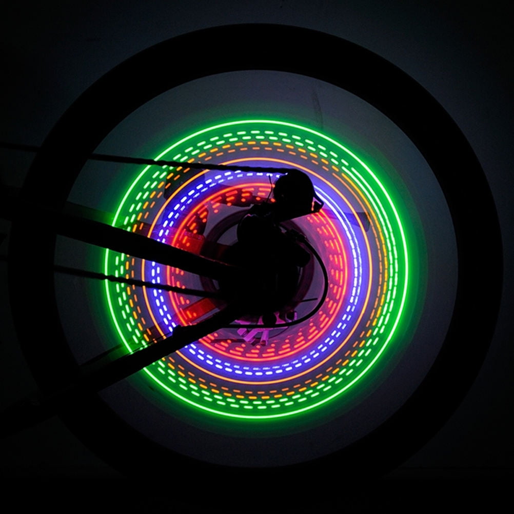LULULION Sky Blue LED Wheel Light for Bicycle with 32 Flashing Patterns ...